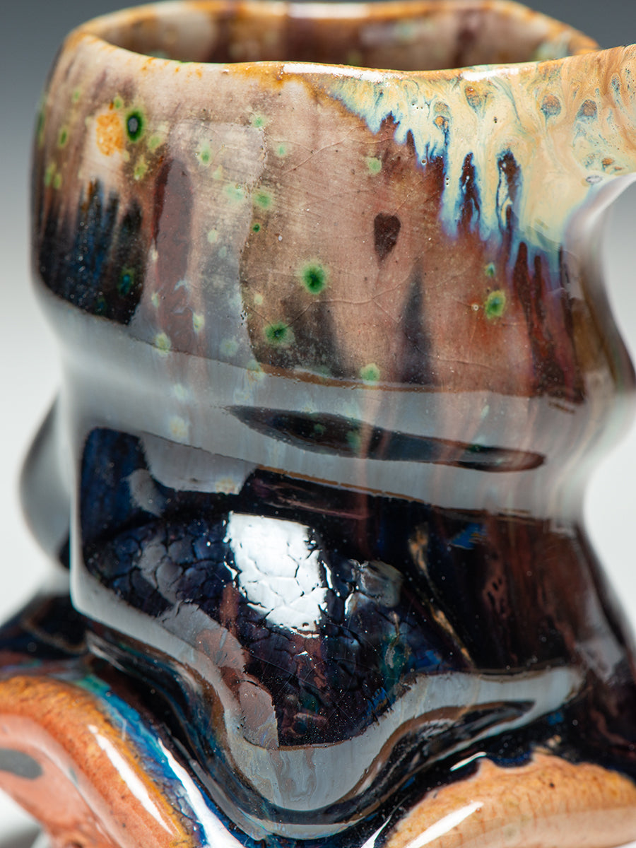 #5675 Oni-Glazed pouring piece – Dick Lehman Clay Art