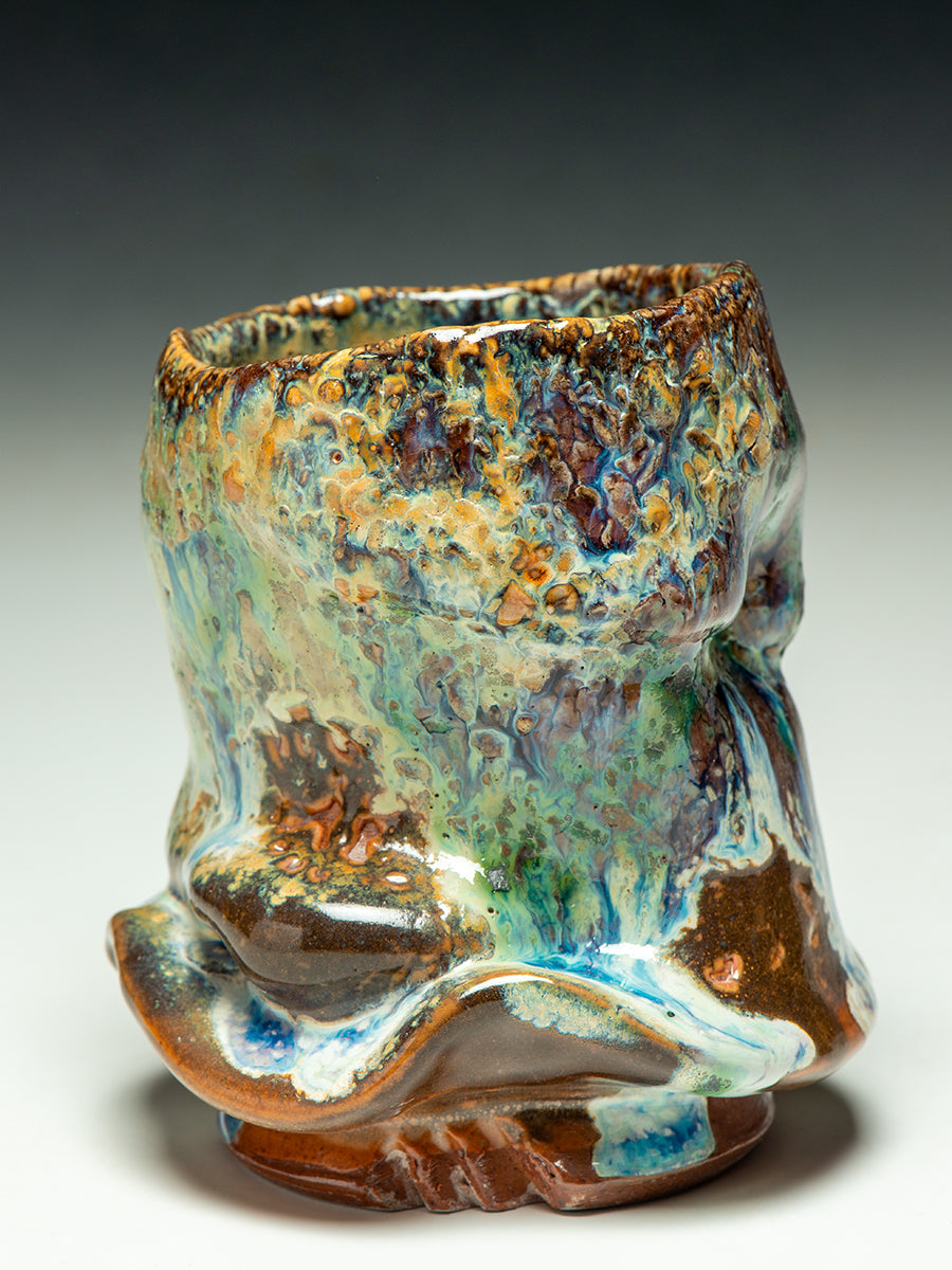 #6094 Oni-Glazed cup – Dick Lehman Clay Art